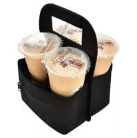 China Portable Tote Storage Coffee Delivery Bag , 10*7 Inch Custom Coffee Cup Sleeves for sale