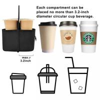 China Portable Tote Storage Coffee Delivery Bag , 10*7 Inch Custom Coffee Cup Sleeves for sale