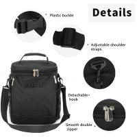China Black Large Capacity Unisex 10 Can Insulated Golf Custom Travel Cooler Bag with shoulder strap for sale