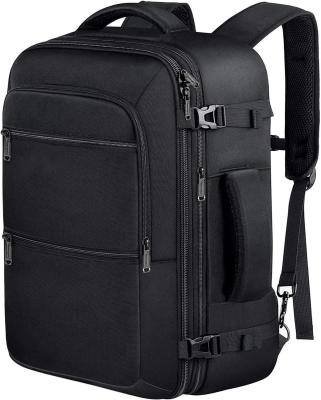 China Black 40L Expandable Carry On Luggage Bag Flight Approved Outdoor Duffel Travel Bag for sale