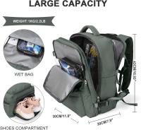 China Hiking School Weekender Overnight Travel Bag Large Capacity Waterproof Green Color for sale