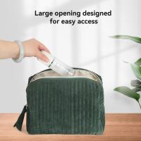 China Travel Custom Cosmetic Bag Velvet Makeup Pouch Small 10.2X4.7X6.3