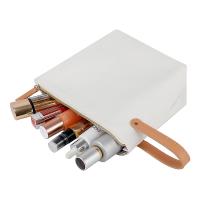 China White Blank Canvas Makeup Bag Pouch With Fashion Interior Lining 11X4X8 Inch for sale