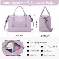 China Airplane Friendly Carry On Dufflel Travel Bag With Wet Pocket Waterproof Large Capacity for sale