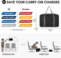 China Large Size Airline Underseat Foldable Carry On Luggage Bag Duffel Travel Bag For Women for sale