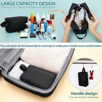 China Water-Resistant Foldable Storage Travel Toiletry Bag With Divider And Handle for sale