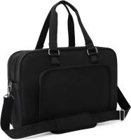 China Black Durable Waterproof Weekender Overnight Bag Carry On Travel Bag With Shoe Bag for sale