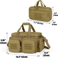 China Pistol Hand Gun Small Custom Gun Bag Waterproof Khaki Magazine Storage 16x12x9