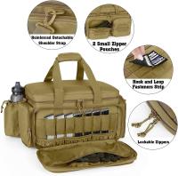 China Pistol Hand Gun Small Custom Gun Bag Waterproof Khaki Magazine Storage 16x12x9