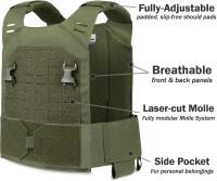 China 1000D Nylon Cordura Coyote Brown Strength Training Weighted Vest Workout 11x14
