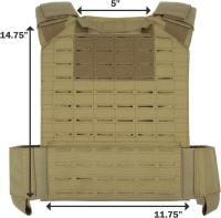 China 1000D Nylon Cordura Coyote Brown Strength Training Weighted Vest Workout 11x14
