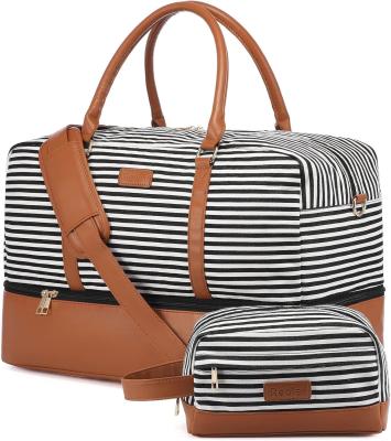 China Waterproof Large Carry on Overnight Waterproof Mommy Hospital Weekender Duffle Travel Bag with Shoe Compartment for sale