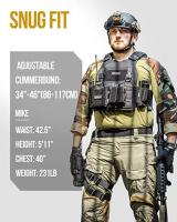 China 600d 1000d Nylon Adjustable Tactical Plate Carrier Vest Army Camo Military Airsoft 9x6x4