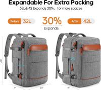 China 42L Carry on Luggage Flight Approved Expandable  Hidden Shoulder Straps Weekender Travel Bag with Packing Cubes for sale
