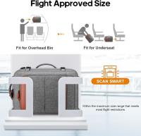 China 42L Carry on Luggage Flight Approved Expandable  Hidden Shoulder Straps Weekender Travel Bag with Packing Cubes for sale