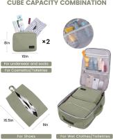 China TSA Personal Item 40L  Waterproof Large Carry on Airline Approved Travel Bag with 3 Packing Cubes for sale