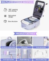 China Purple 17.3 inch Laptop Airline Approved Carry On Luggage As Personal Items Weekender Hiking Travel Bag for Women for sale