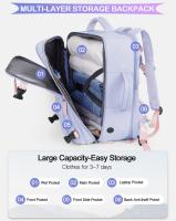 China Purple 17.3 inch Laptop Airline Approved Carry On Luggage As Personal Items Weekender Hiking Travel Bag for Women for sale