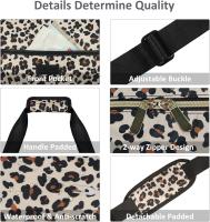 China Leopard Expandable Large Weekender Overnight Waterproof Carry on Shoulder Tote Travel Bag ith Toiletry Bag for sale