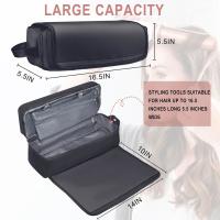 China 2 in 1 Hair Travel Bag with Heat Resistant Mat for Flat Irons Straighteners Curling Iron and Haircare Accessories for sale