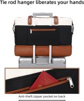 China Cavas Weekender Carry on Duffel Travel Bag with Leather Shoes Compartment for Men for sale