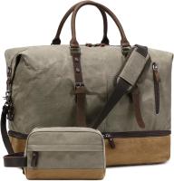 China Green Weekender Large Overnight Canvas Carry on Sport Gym Yoga Travel Bag with Shoe Compartment for sale