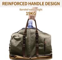 China Green Weekender Large Overnight Canvas Carry on Sport Gym Yoga Travel Bag with Shoe Compartment for sale
