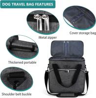 China Dog Cat All Pet Travel Bag with 2 Pet Food Containers and 2 Collapsible Silicone Bowls for sale