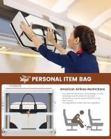 China Large Beige  Carry On Overnight Duffle Airplane Approved Travel Bag with Laptop Compartment for sale