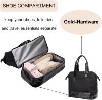 China 20 Inch Black Custom Travel Bag with Shoe Compartment for sale