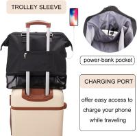China 20 Inch Black Custom Travel Bag with Shoe Compartment for sale