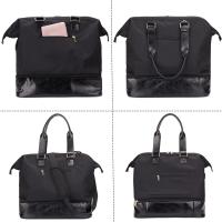 China 20 Inch Black Custom Travel Bag with Shoe Compartment for sale