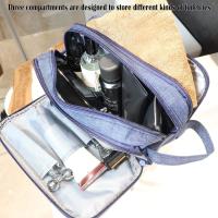 China Navy Blue Water-resistant Toiletry Organizer Dopp Kit Travel Bag for Traveling Accessories Toiletries for sale