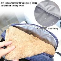 China Navy Blue Water-resistant Toiletry Organizer Dopp Kit Travel Bag for Traveling Accessories Toiletries for sale