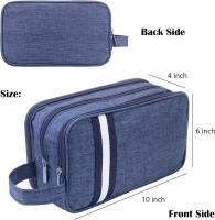 China Navy Blue Water-resistant Toiletry Organizer Dopp Kit Travel Bag for Traveling Accessories Toiletries for sale