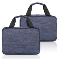 China Large Hanging Toiletry Bag With Compartments 300D PVC Snowflake Travel Women'S for sale