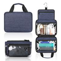 China Large Hanging Toiletry Bag With Compartments 300D PVC Snowflake Travel Women'S for sale