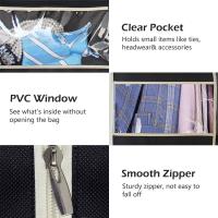 China Black Portable Zipper Suit Bag Breathable Zippered Garment Bags for sale