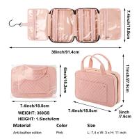 China Hanging Custom Toiletry Bag Travel Pink Camping Carry On 7.4x3x11 Inch for sale