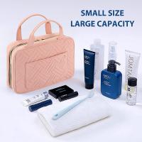China Hanging Custom Toiletry Bag Travel Pink Camping Carry On 7.4x3x11 Inch for sale