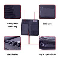 China Leather Chef Knife Bag Backpack Organizer Cases Personalized Black 16.5x8x2