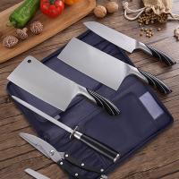 China Leather Chef Knife Bag Backpack Organizer Cases Personalized Black 16.5x8x2