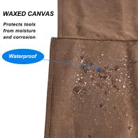 China 9 Pocket Custom Knife Bag Kitchen Roll Waxed Canvas Heavy Duty 29x18