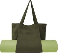 China Large Durable Green Color Cotton Sports Customizable Duffle Bags With Shoes Compartment Pocket for sale