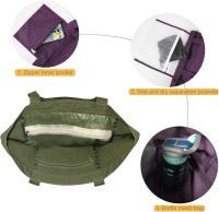 China Large Durable Green Color Cotton Sports Customizable Duffle Bags With Shoes Compartment Pocket for sale