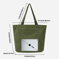 China Large Durable Green Color Cotton Sports Customizable Duffle Bags With Shoes Compartment Pocket for sale