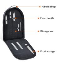 China 16oz Canvas Backpack Knife Roll Bag Chefs Water Resistant 32x8x52cm for sale