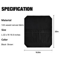 China Waxed Canvas Knife Roll Bag Chef Cutlery Holder Pouch Protectors 16.9x22