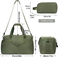 China Green Portable Overnight Weekender Bag Gym Duffel Bag With Wet Pocket Shoes Compartment for sale