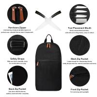 China Professional Chef Knife Roll Bag Leather Backpack Sling 11x3.5x20
